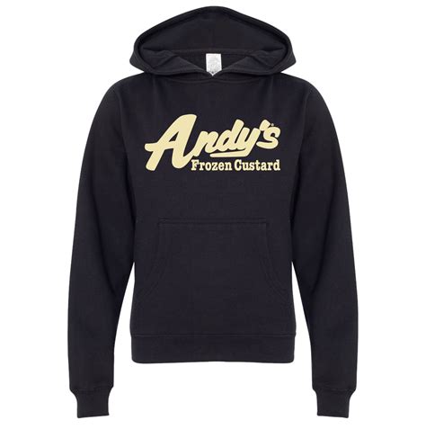 Youth Hoodie Blackcream Andys Frozen Custard