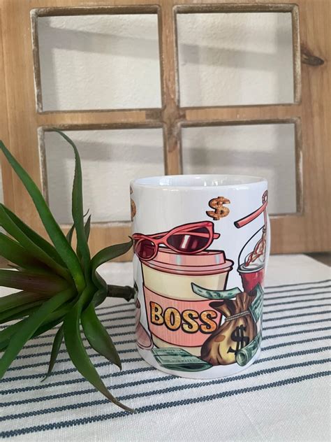 Boss Lady Ceramic Coffee Mug Boss Mom Mug 15oz Full Wrap Mug T