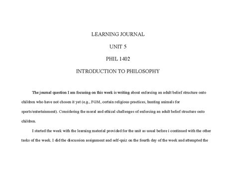 CS Phil 1402 UNIT 5 Learning Journal Copy LEARNING JOURNAL UNIT 5
