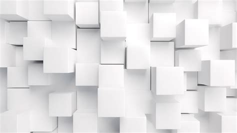 Cuboid Cuboidal White Paper Craft Design For A 3d Patterned Background