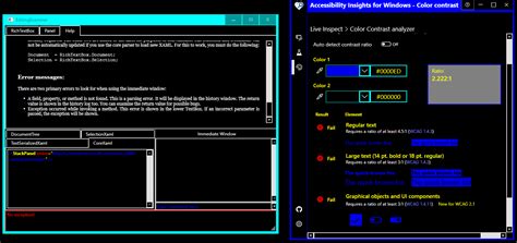 WCAG EditingExaminerDemo Document Edit Box Type Command Here High Contrast