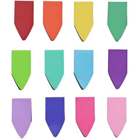 72 Pack Rainbow Arrow Magnetic Bookmarks Bulk Mini Magnet Page Clip