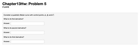 Solved Chapter Hw Problem Point Consider A Quadratic Chegg