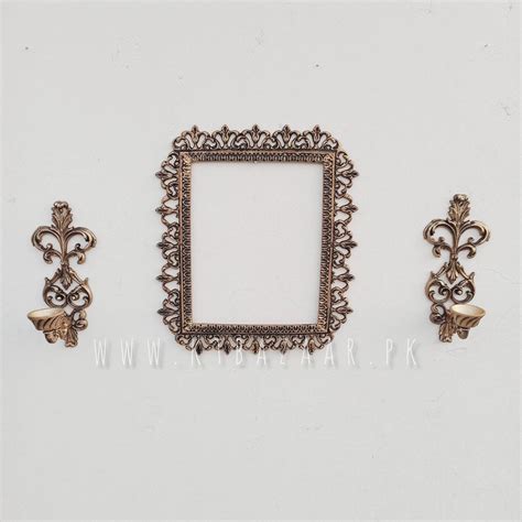 Beautiful Square Rectangular Mirror Frame With Candle Holders Kt Bazaar
