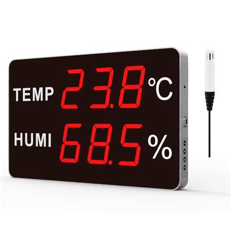 Termohigrómetro Para Temperatura Y Humedad Con Pantalla Led Grande
