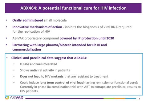 Abivax Aavxf Presents Hiv Clinical Trial Data Abx464 Slideshow Otcmktsaavxf Seeking Alpha Abivax Aavxf Presents Hiv Clinical Trial Data Abx464 Slideshow Otcmktsaavxf Seeking Alpha