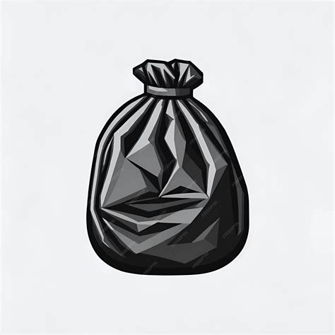Bolsa Negra Basura Saco De Basura Reciclaje Ilustración Vectorial