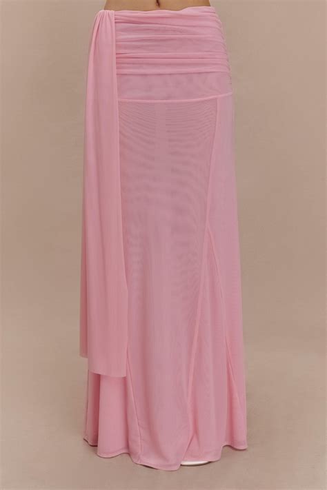 Brooklyn Mesh Crop Top Candy Pink And Meshki