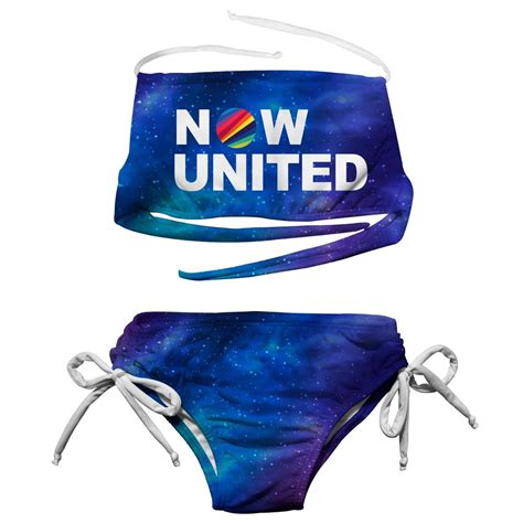 Biquini Infantil Now United Cropped Preto Biquíni Para Criança Azul