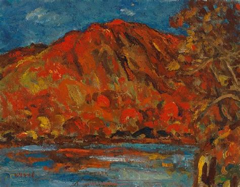 楊三郎夕暮 紅蒼之山景 國美典藏