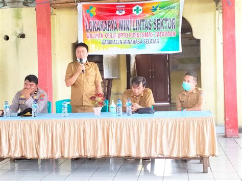 Kadinkes Minsel Hadiri Lokakarya Mini Lintas Sektor Se Kecamatan
