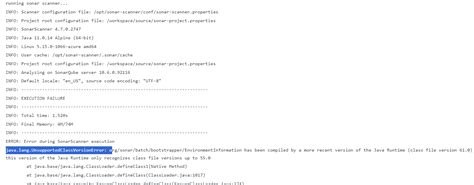 Getting Javalangunsupportedclassversionerror Sonarqube Server Community Build Sonar