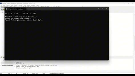 implementasi kode program binary search youtube