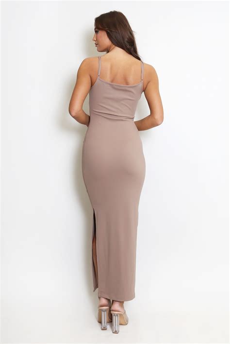 Strappy Bodycon Side Slit Maxi Dress Buy Fashion Wholesale In The Uk