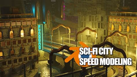 Sci Fi City Speed Modeling In Blender YouTube