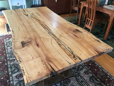 Spalted Maple Live Edge Dining Table