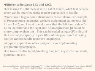 What Is LEX And YACC PPTX Desktop Publishing Computer Software And Applications