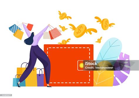 현대 개념 돈 과소비 여성 캐릭터 쇼핑 중독 쾌활한 과소비는 흰색 위에 격리된 현금 평면 벡터 삽화를 지출합니다 벡터에 대한 스톡 벡터 아트 및 기타 이미지 Istock