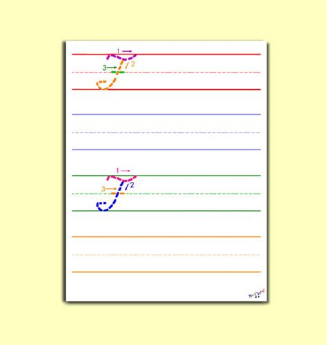 Cursive F Worksheet Capital Cursive F Lowercase Cursive F Etsy