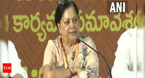 Gehlots Statement A Conspiracy Vasundhara Raje Counters