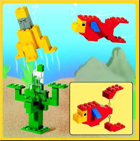 Lego Build With Bricks Large Tub Red Instructions 4400 Creator