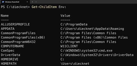 Powershell Zugriff Auf Umgebungsvariablen Diecknet