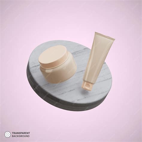 Conjunto De Envases De Cosméticos Icono Aislado 3d Render Ilustración