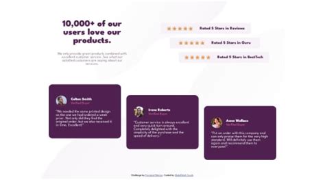 Frontend Mentor Responsive Social Proof Section Coding Challenge Solution