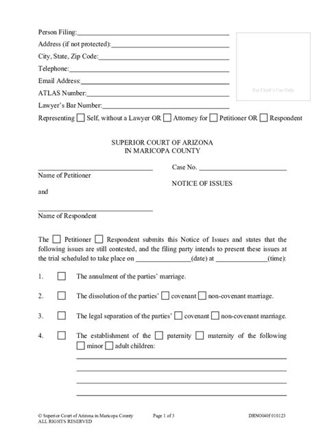 Fillable Online Superiorcourt Maricopa Form 16 Pretrial Statement Fax