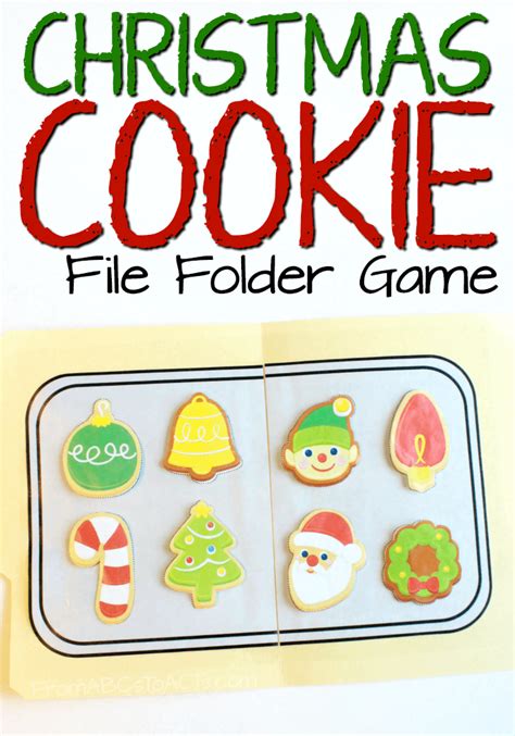Matching Christmas Cookies File Folder Game From Abcs To Acts