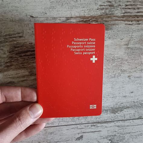 Switzerland Passport Prop Original Size Pretend Swiss Passport