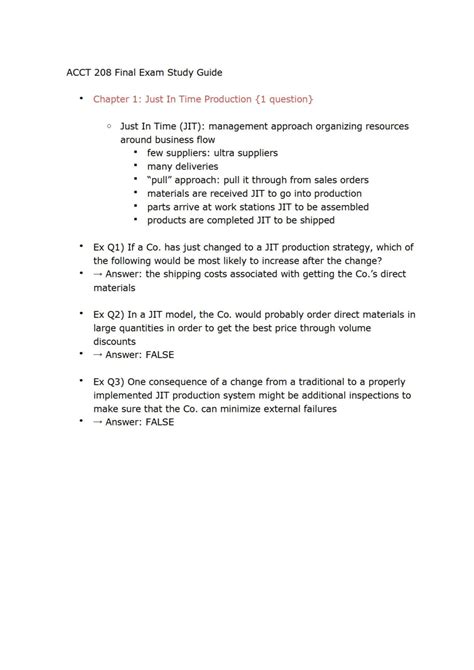 Accounting Ii Final Exam Guide Acct 208 Accounting Ii Delaware
