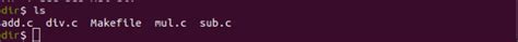makefile for add sub mul and div programs in c