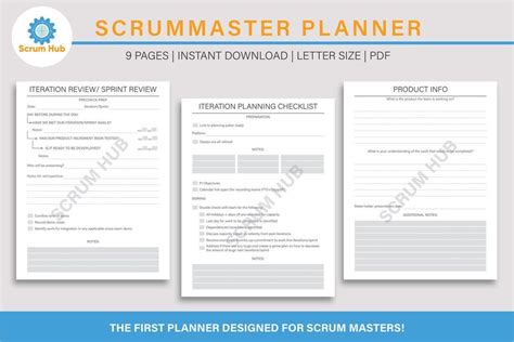 The Scrum Hub On Linkedin Scrum Master Planning Pages Etsy