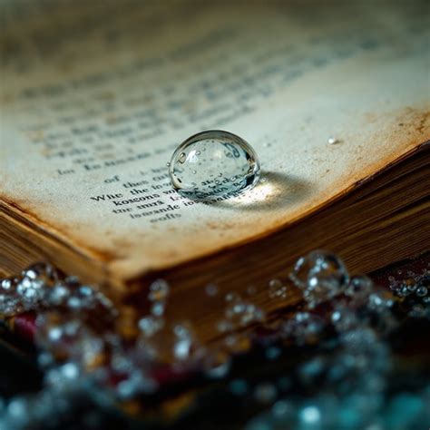 Free Knowledge Through Droplets Image Droplet Book Macro Download