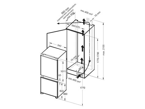 Хладилник с фризер за вграждане Eurolux Rbe 27etc 61 Fv Бял