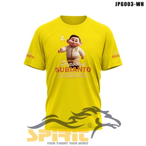 Jual Kaos Viral Gambar Kartun Gemoy Kaos Prabowo Gemoy Lengan Pendek