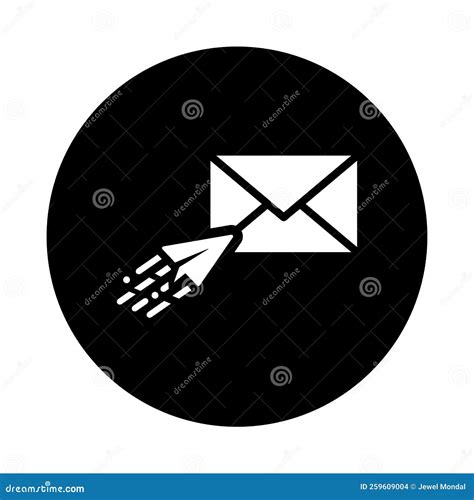 Send Email Mail Icon Black Vector Sketch Stock Illustration