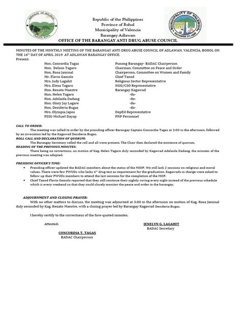 Badac Meeting April 2019 Pdf Government Governance
