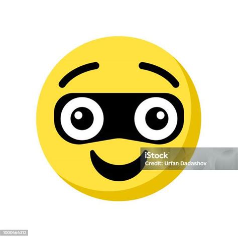 흰색 배경에 고립 도둑 Emoji 아이콘 이모티콘에 대한 스톡 벡터 아트 및 기타 이미지 이모티콘 도둑 강도 Istock