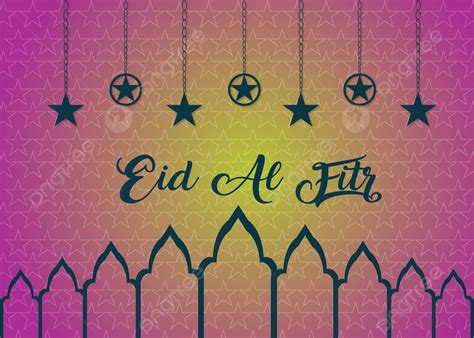 รูปการไล่ระดับสี Eid Al Fitr Mubarak ออกแบบพื้นหลังที่ไม่ซ้ำกัน Fitr