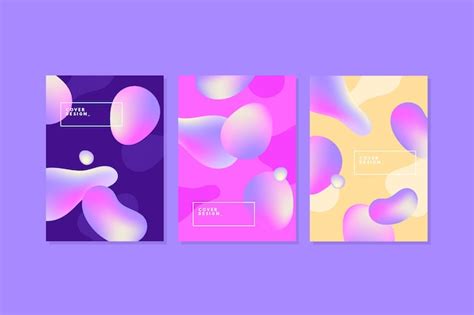 Free Vector Liquid Bubbles Abstract Cover Template