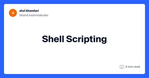 Learn Shell Scripting From Trainwithshubham Atul Bhandari Posted On The Topic Linkedin