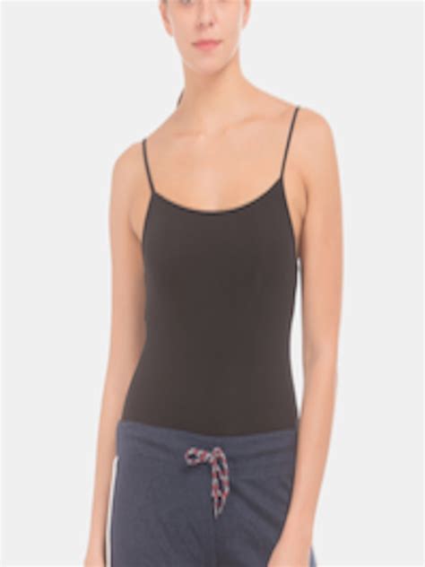 Buy Aeropostale Women Black Solid Shelf Bra Bodysuit Bodysuit For