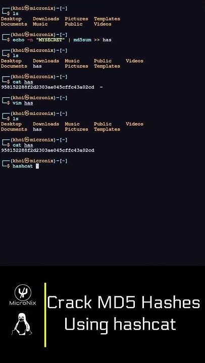 Crack Md5 Hashes Using Hashcat Kali Linux Shorts Youtube