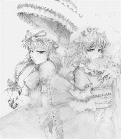 Yakumo Yukari And Saigyouji Yuyuko Touhou Drawn By Nekoita Danbooru