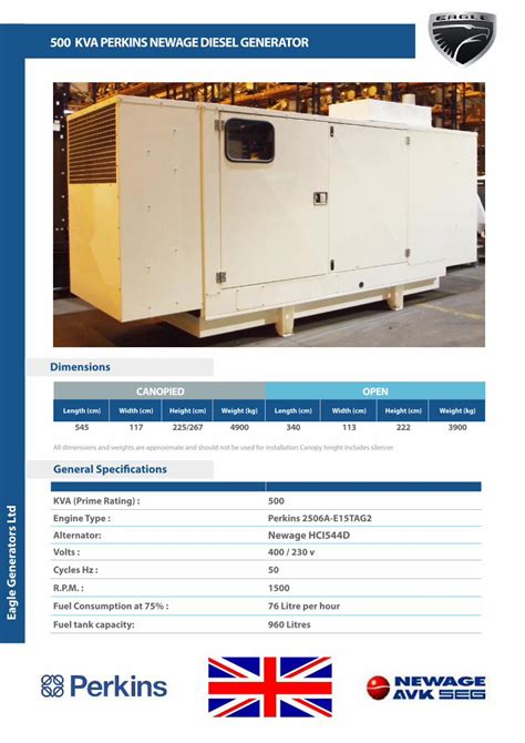 Pdf 500 Kva Perkins Newage Diesel Generator Kva Perkins Newage Diesel