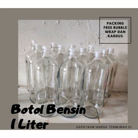 Jual Botol Kaca Bensin Botol Jamu 1000ml 1L Shopee Indonesia