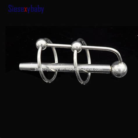 One Moveable Ring Design Stainless Steel Penis Plug Sex Toys Urethral