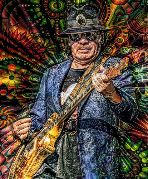 Optical Art Musician Santana